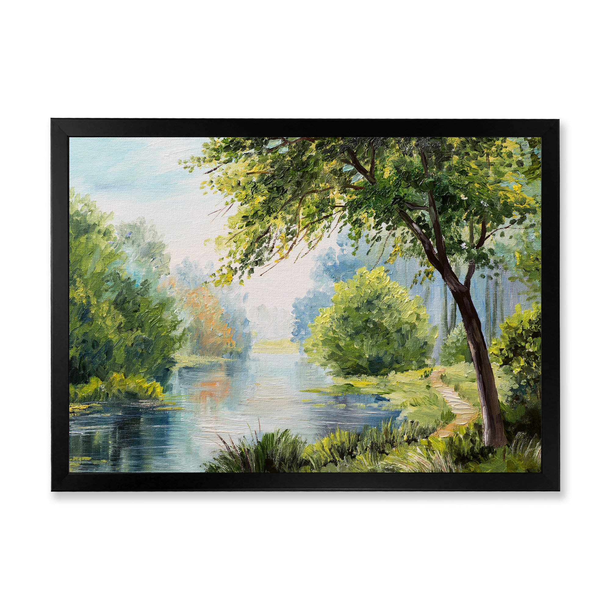 Millwood Pines Spring River Landscape Painting - Print on Canvas | Wayfair