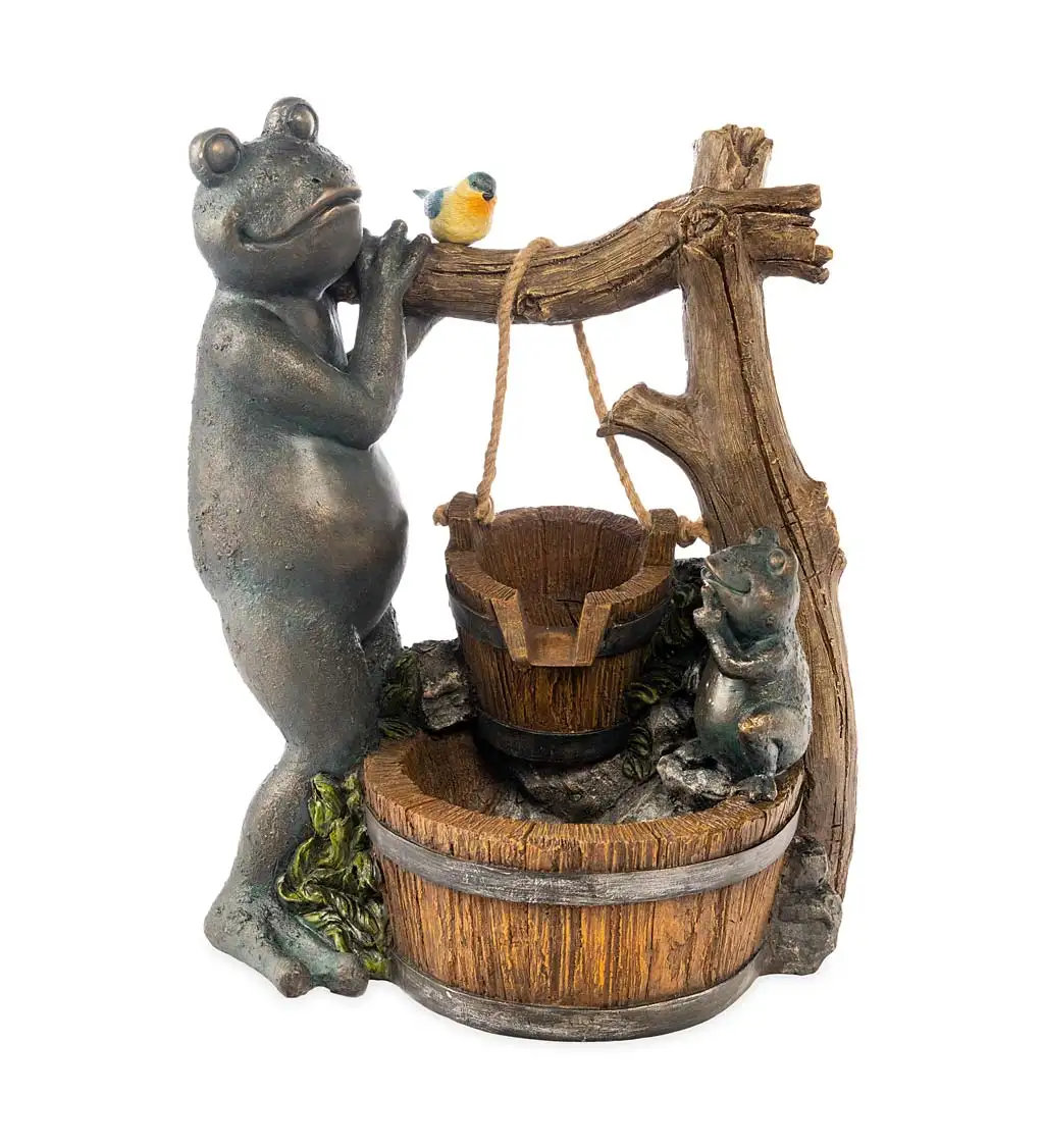 Wind & Weather Weather Resistant Floor Fountain with Light | Wayfair