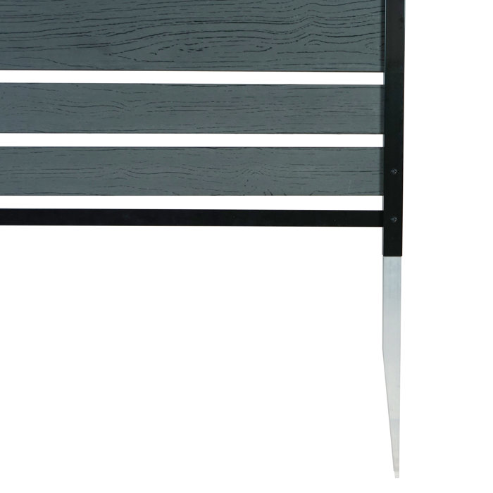 Enclo 4 ft. H x 3.3 ft. W Vienna Woodtek Vinyl Charcoal Color Privacy ...