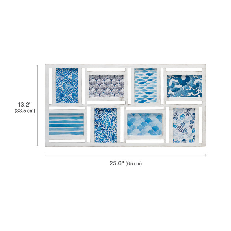 MELANNCO 8 Opening Collage Frame- Displays Four 4x6 and Four 6x4 Inch ...