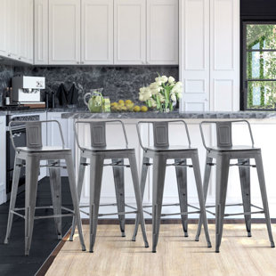 Wayfair | Grey Narrow Counter Height Bar Stools You'll Love in 2023