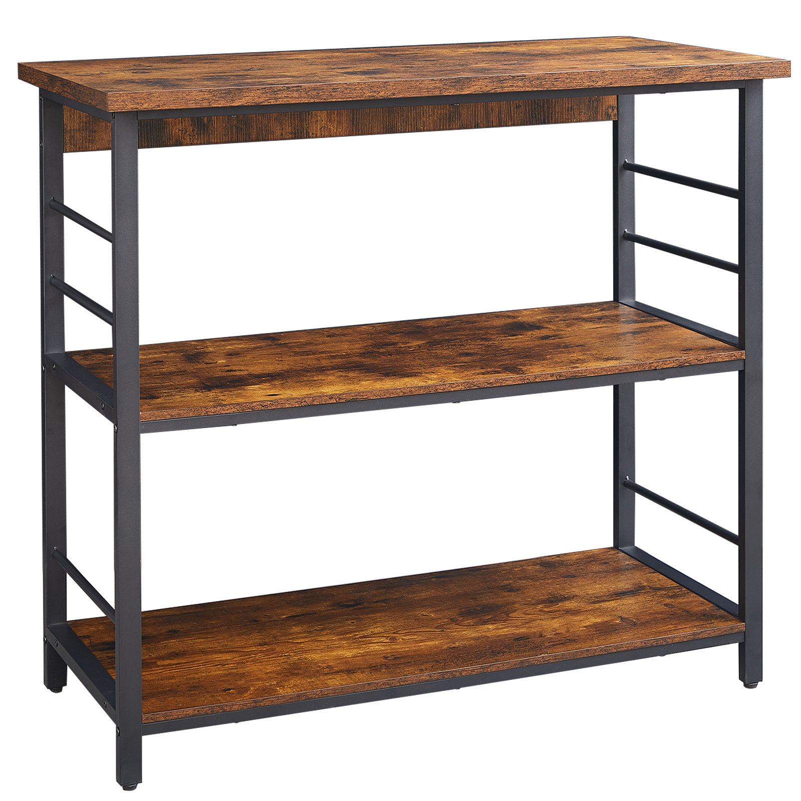 17 Stories Kitchen Island with 3-Tier Storage Shelves, Coffee Bar ...