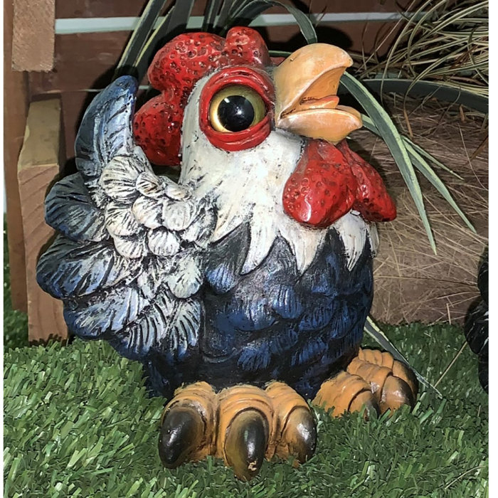 HomeStyles Country Critters Rooster "Freddie" Whimsical Garden Statue ...