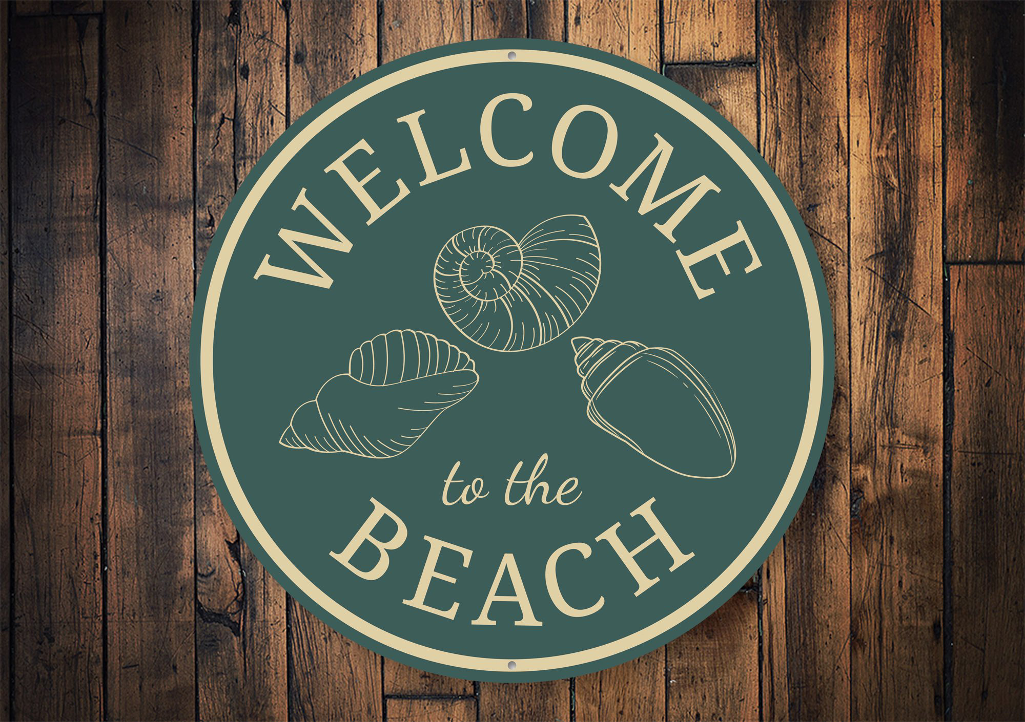 Lizton Sign Shop, Inc Beach Shells Welcome Aluminum Sign | Wayfair