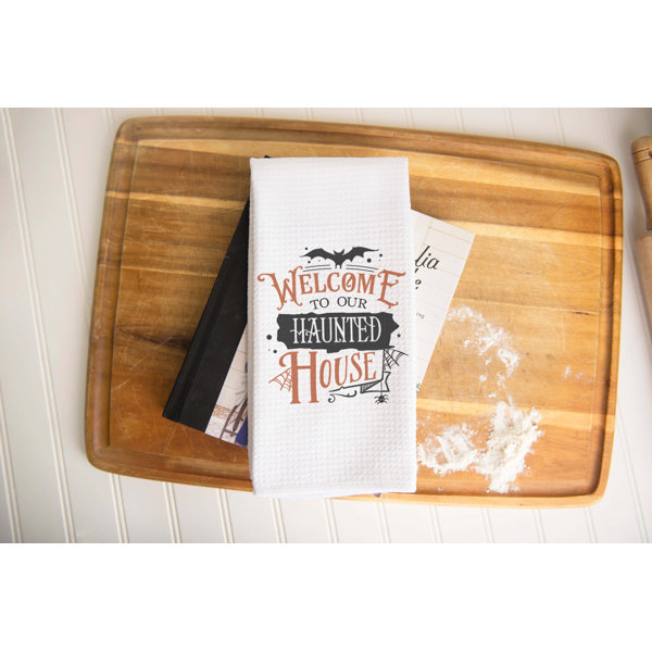 The Holiday Aisle® Welcome to Haunted House Tea Towel | Wayfair