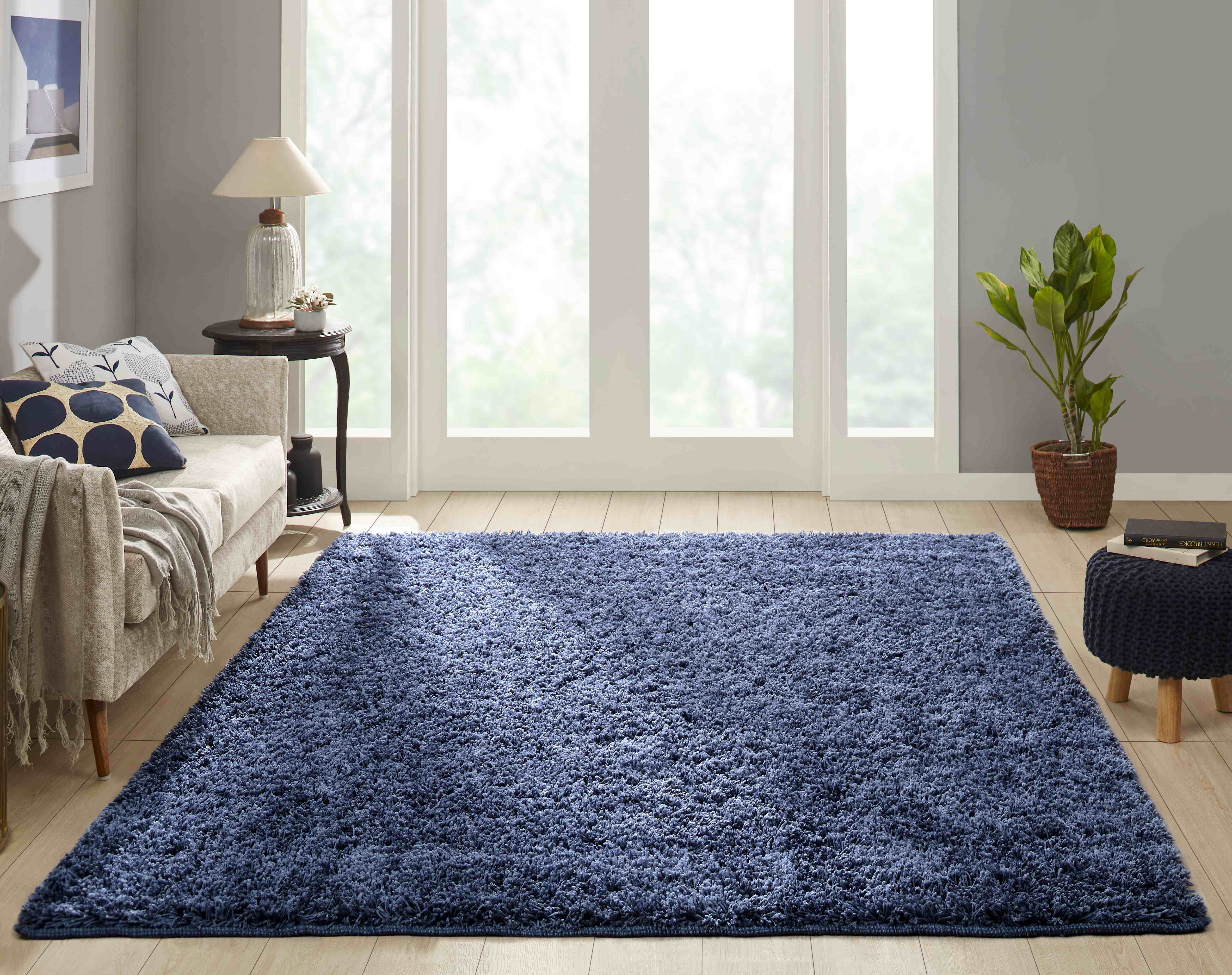 Ebern Designs Medaryville Handmade Hand Loomed Performance Vintage Blue ...