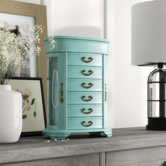 One Allium Way® 2 Door Wood Jewelry Box & Reviews | Wayfair