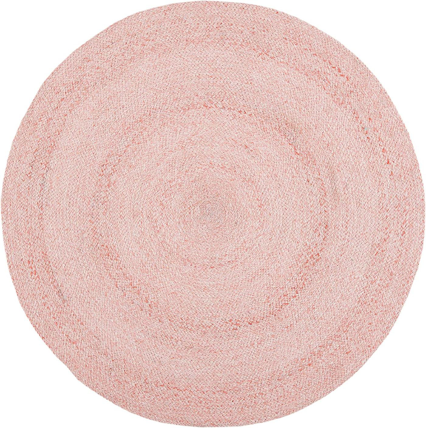 August Grove® Pusch Handmade Hand Braided Jute/Sisal Pink Rug | Wayfair