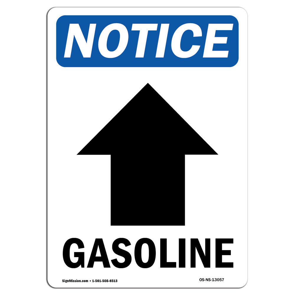 SignMission Gasoline [Up Arrow] Sign with Symbol | Wayfair