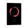 Metro Lane Red Enso on Black Background by Thoth Adan - Wrapped Canvas ...