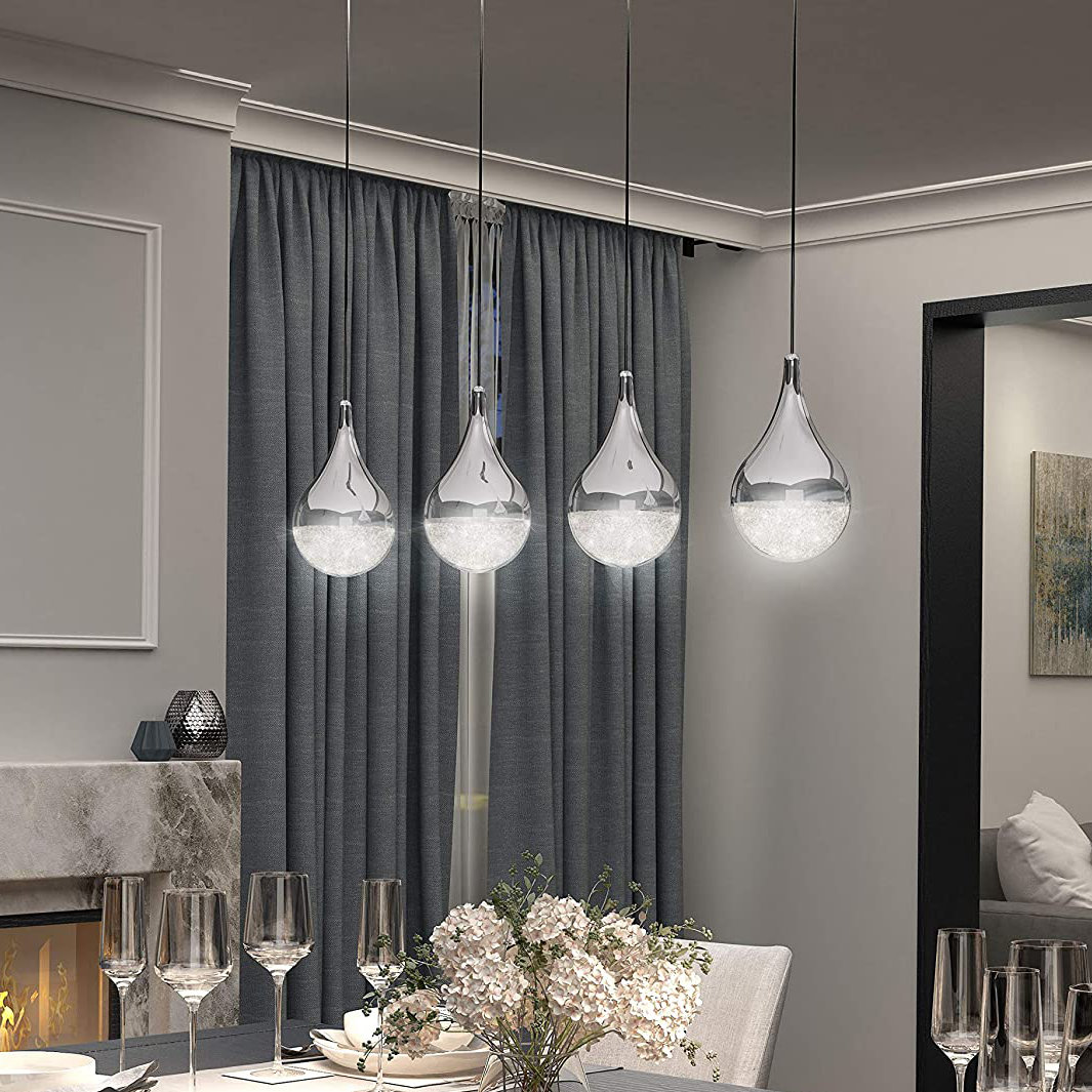 Orren Ellis Alazae 4 - Light Kitchen Island Globe LED Pendant & Reviews ...