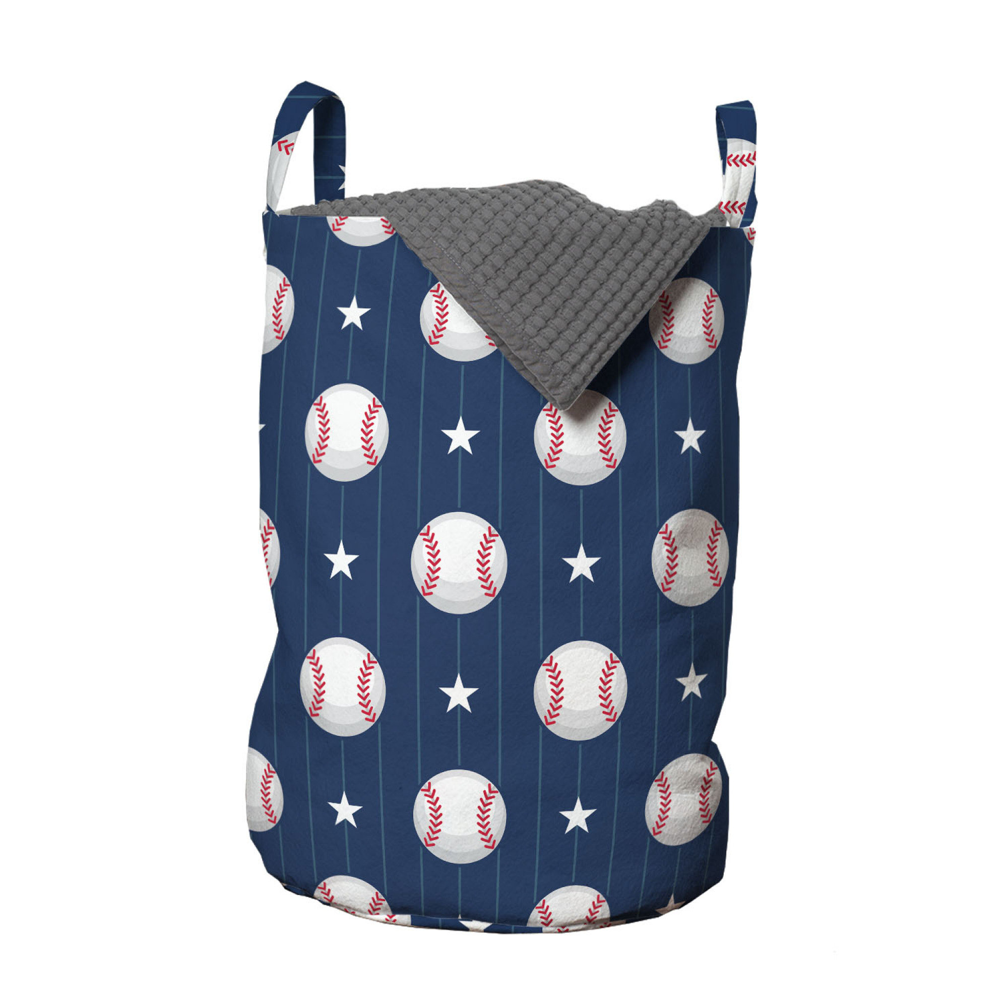 East Urban Home Sports Laundry Bag, Baseball Patterns On Vertical ...