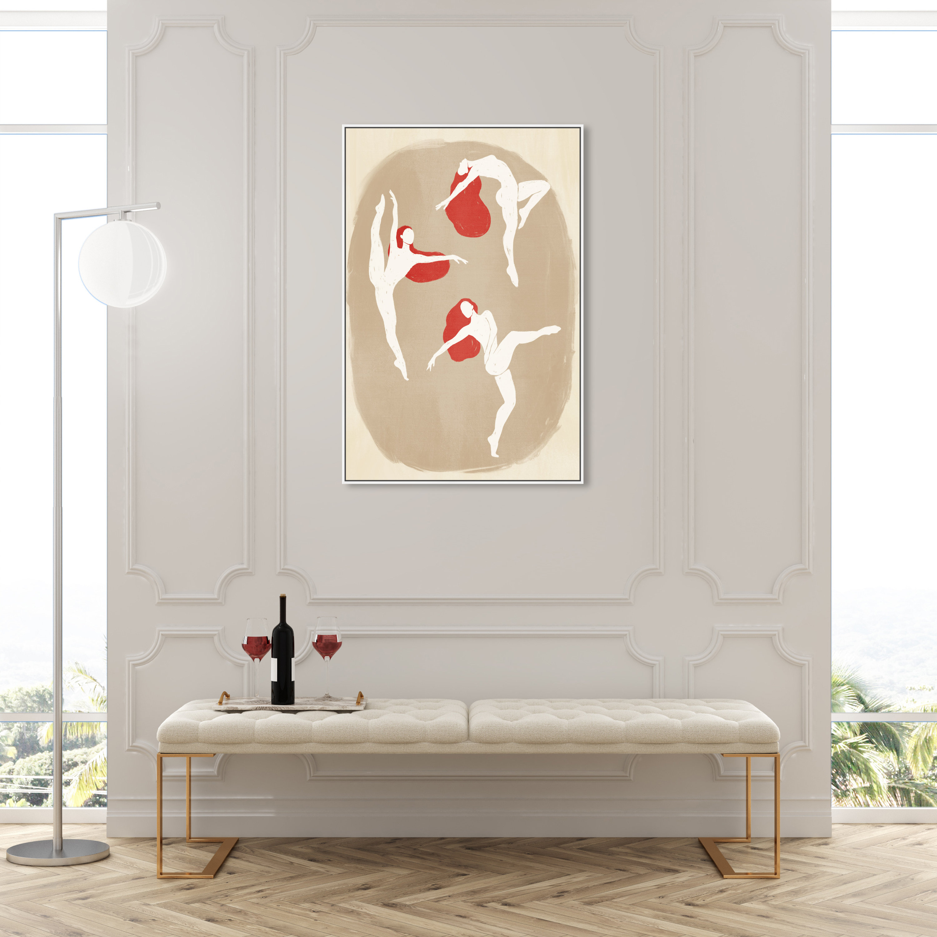 Oliver Gal The Dance, Ballet Dancing Women Modern White "The Dance ...