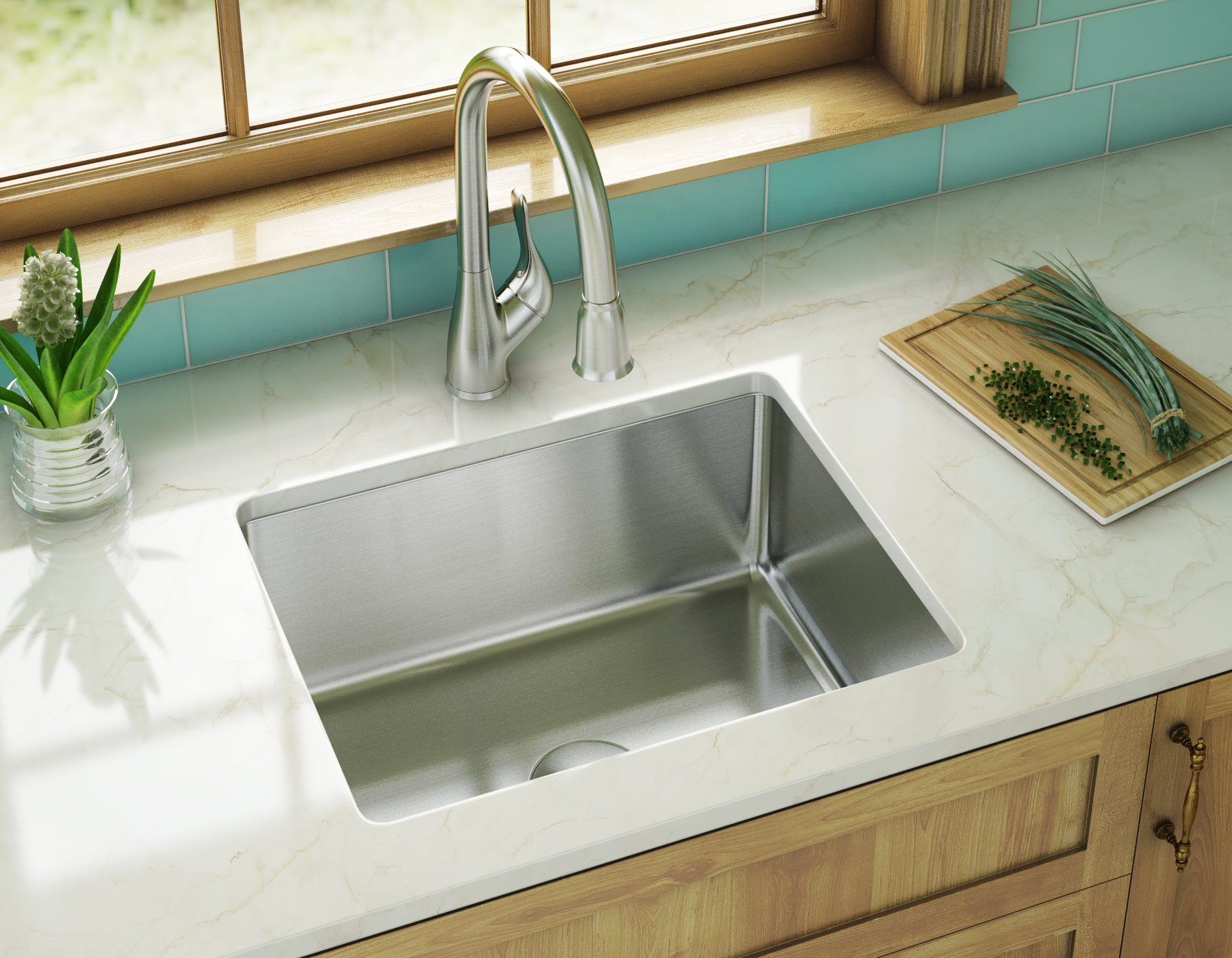 Allora USA 17'' W Single Bowl Stainless Steel Undermount Kitchen Sink ...