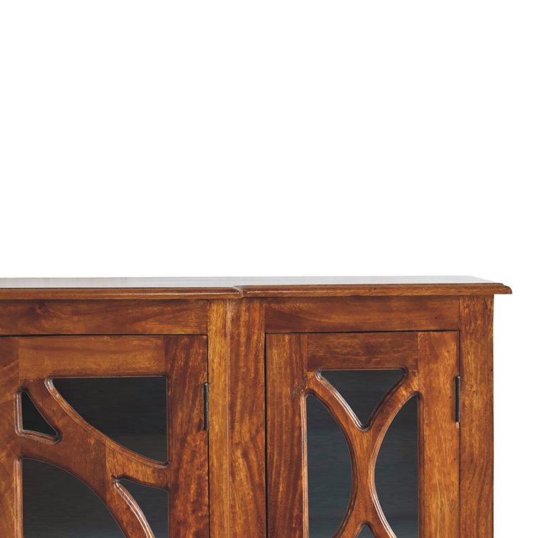 Winston Porter Chestnut Sideboard Hand Carved Glazed Doors | Wayfair