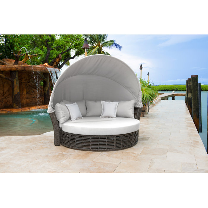 Panama Jack Westerman 73'' Wide Outdoor Wicker Patio Daybed & Reviews ...