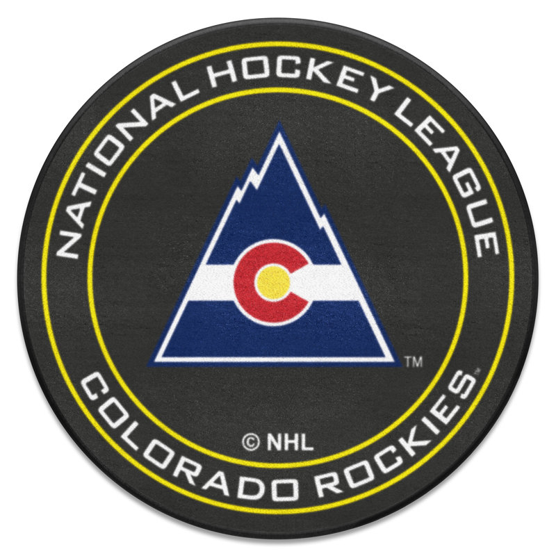 FANMATS Colorado Rockies_NHLRETRO Colorado Rockies Hockey Puck Rug ...
