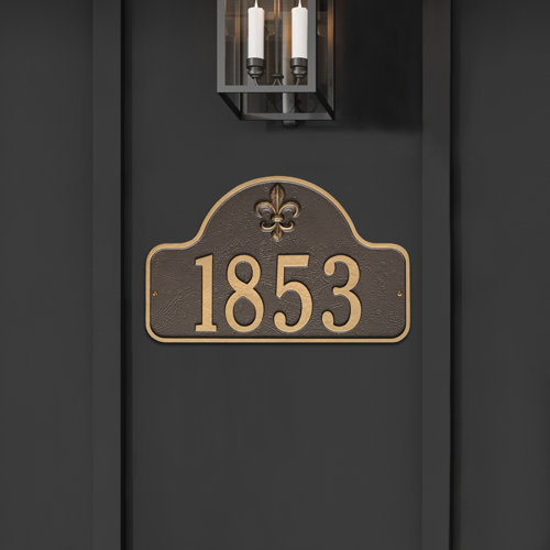 Old Century Forge Fleur de Lis Address Plaque & Reviews | Wayfair