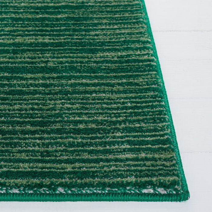 Beachcrest Home Kynlee Flatweave Performance Dark Green Rug & Reviews ...