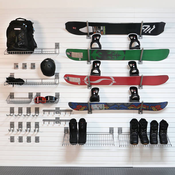 StoreWALL Select Ski Organizer 4 Piece Slatwall Accessory Kit | Wayfair