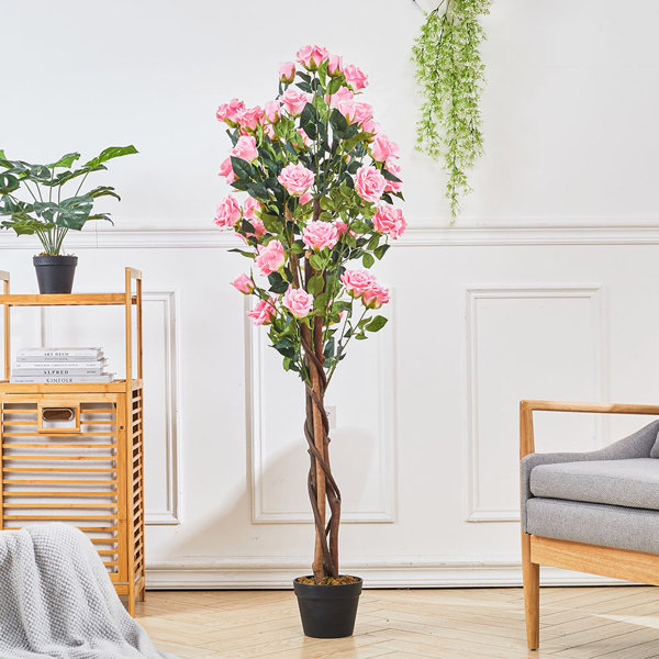 The Seasonal Aisle 150Cm Faux Rose Tree in Pot | Wayfair.co.uk