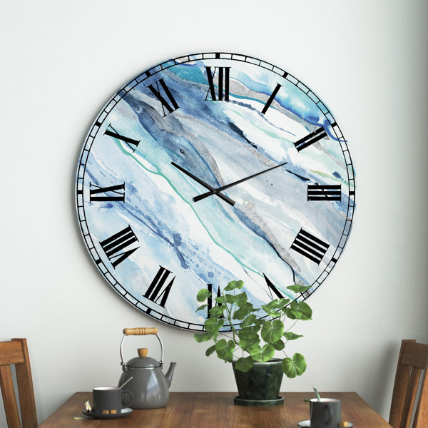 Ivy Bronx Azral Blue Silver Spring II - Modern wall clock & Reviews ...