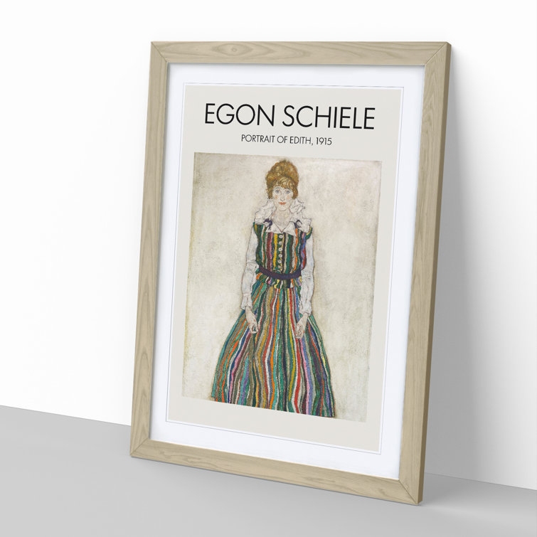 East Urban Home Portrait of Edith Print by Egon Schiele - Picture Frame ...