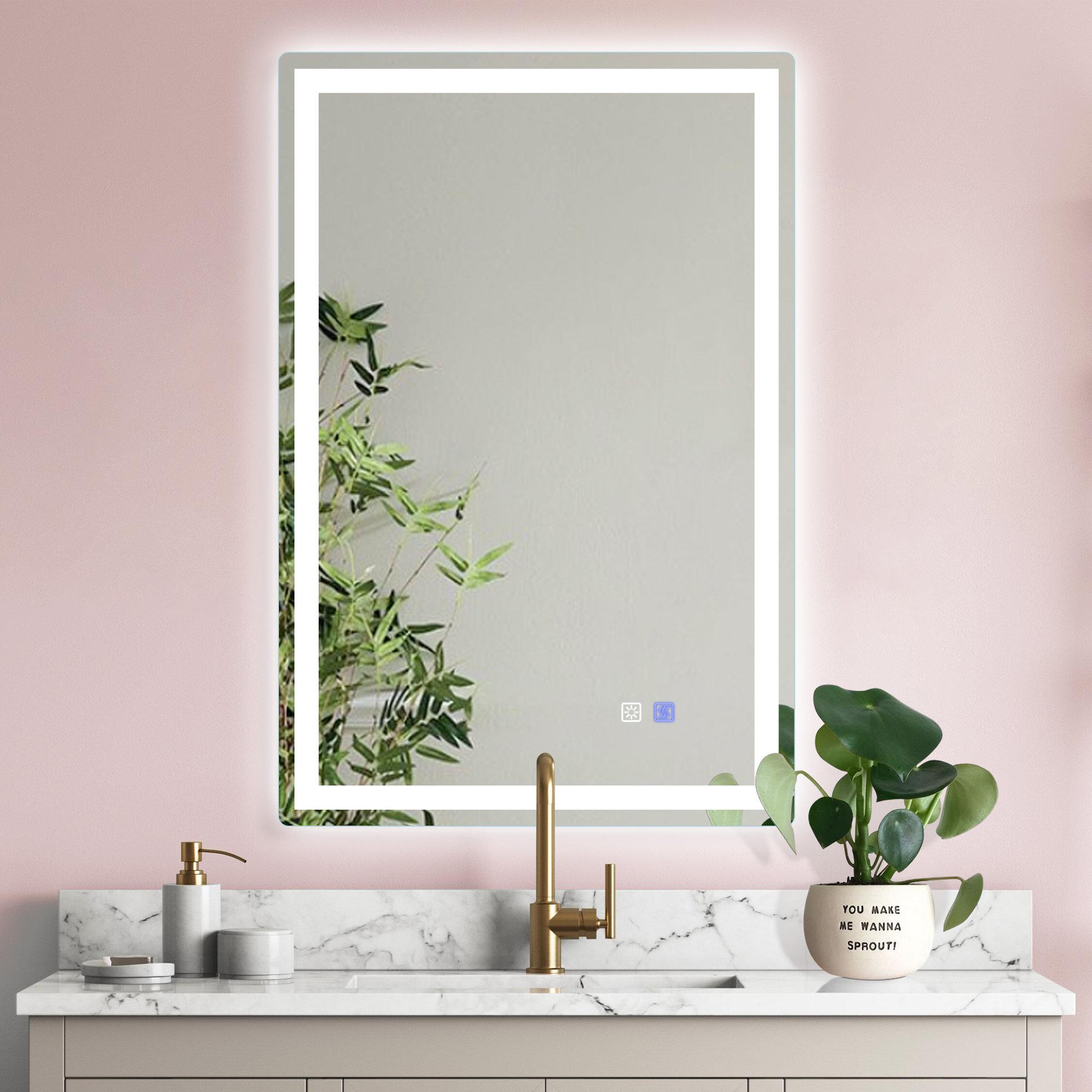 Wade Logan® Tobin The Ultimate Smart Bathroom Mirror with Defogging and ...
