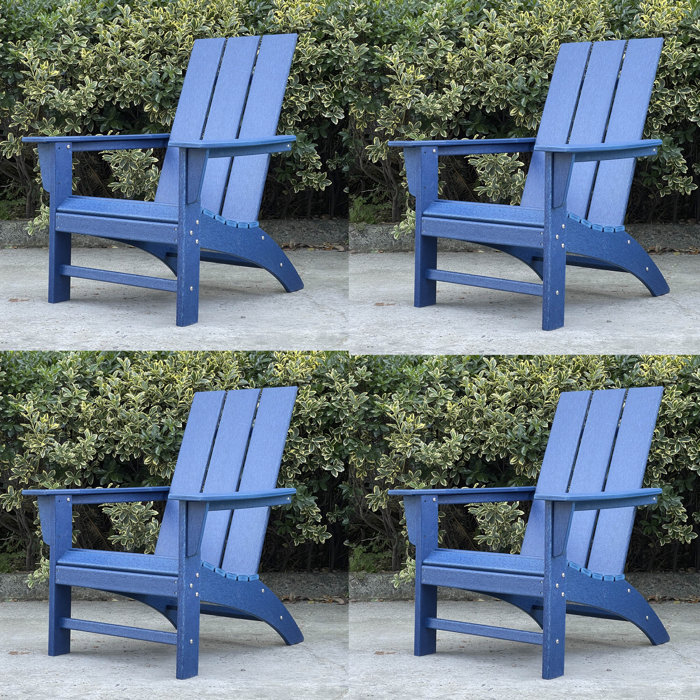 Rosecliff Heights Barbour Greenture Plastic/Resin Adirondack Chair ...