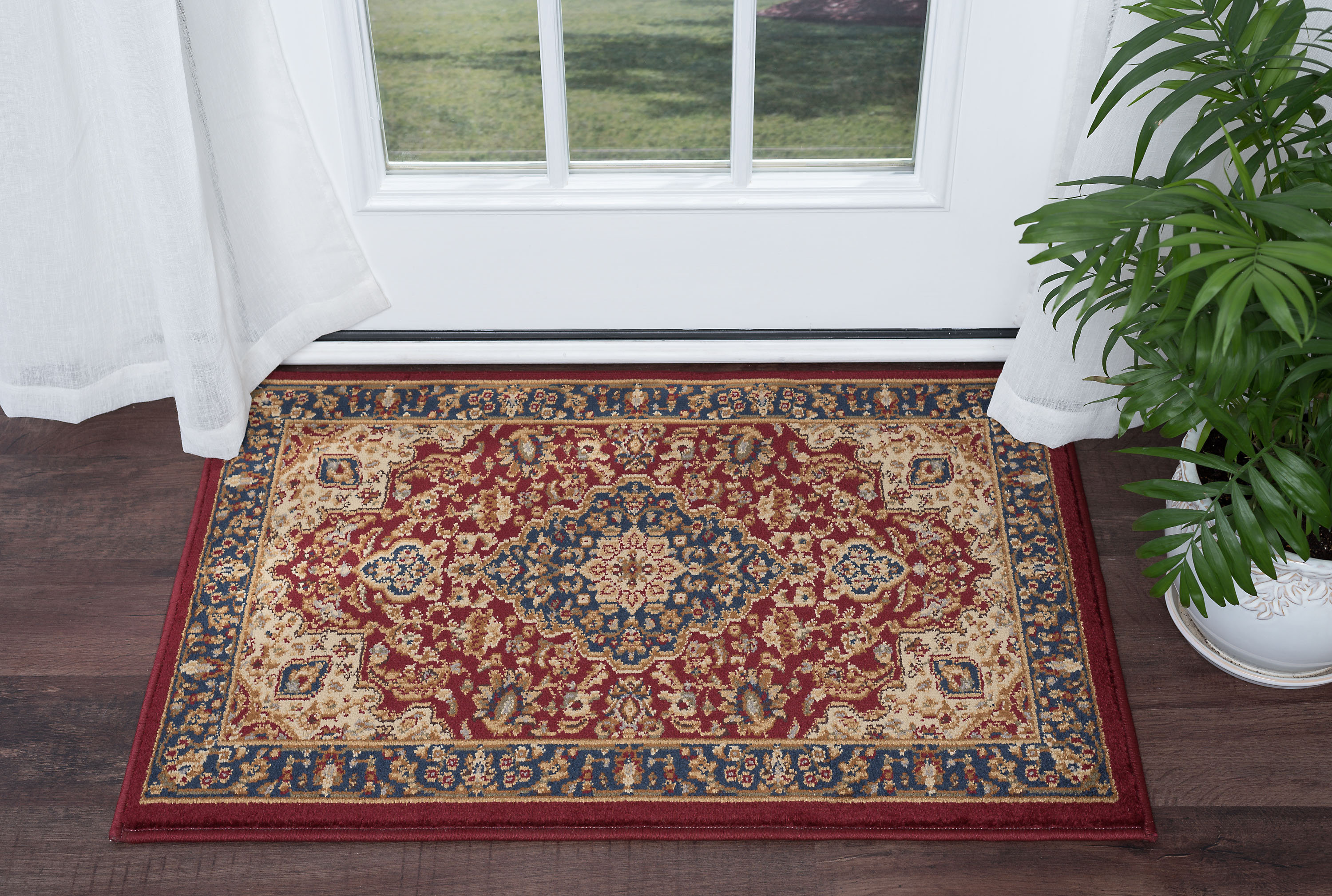 Astoria Grand Clarence Machine Woven / Power Loomed Performance Red Rug ...