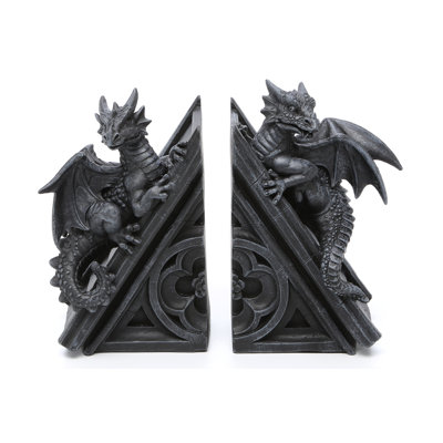 Design Toscano Gothic Castle Dragons Sculptural Bookends & Reviews ...