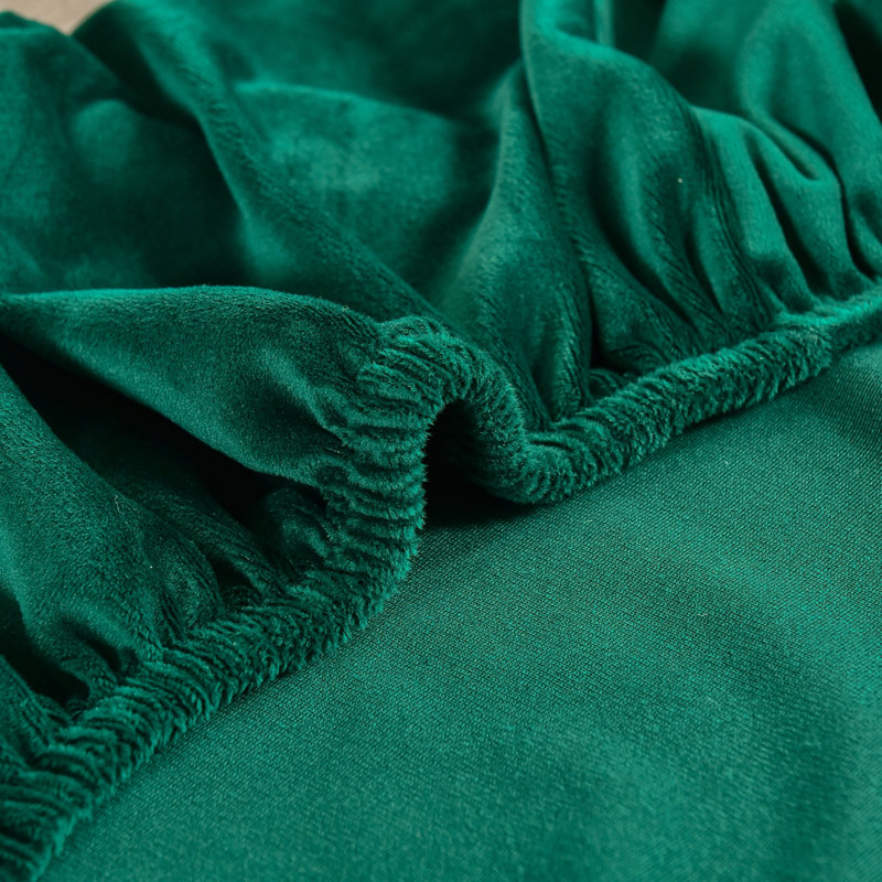 Mercer41 2-Pieces Stretch Wing Chair Covers Soft Velvet Stretch ...