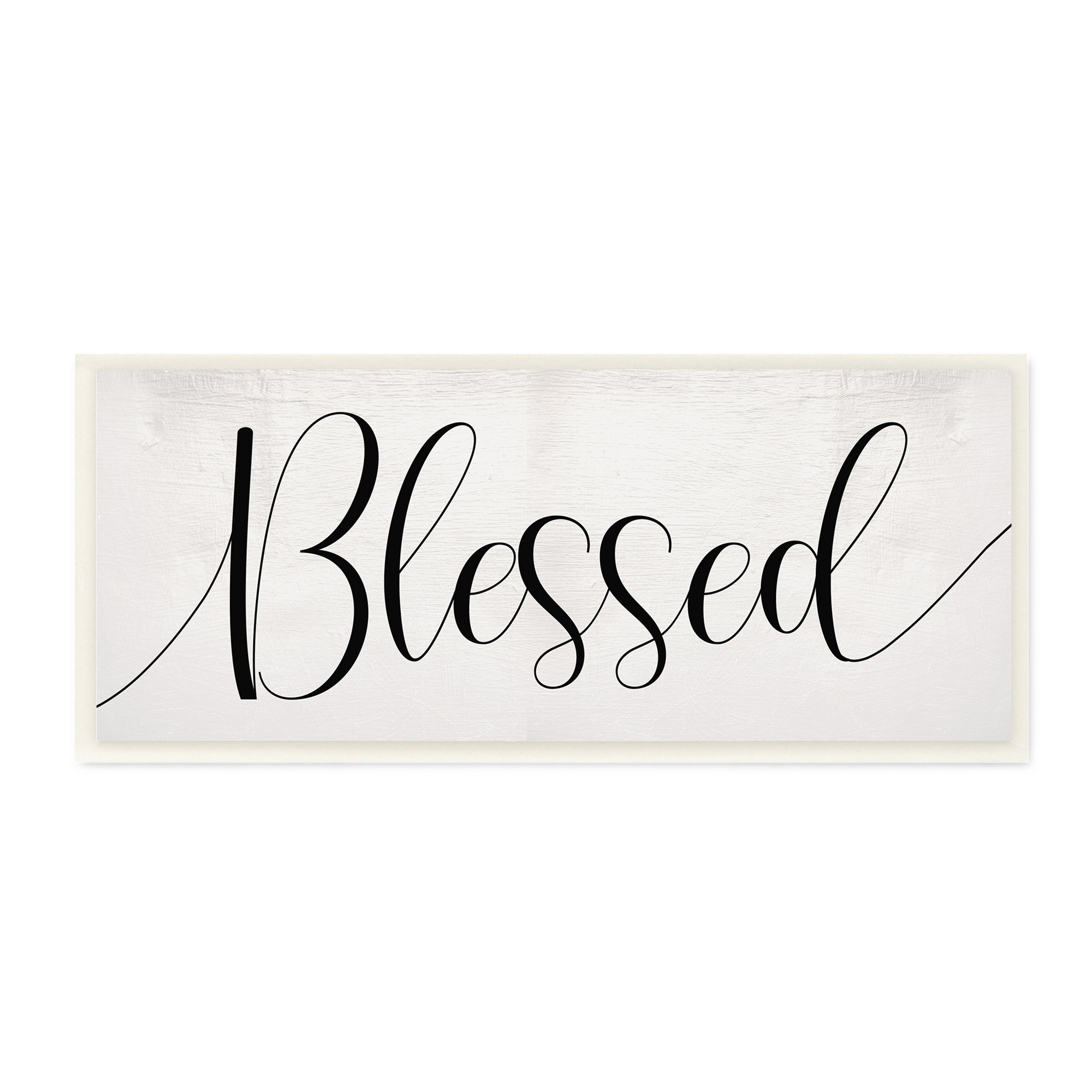 Red Barrel Studio® Bold Blessed Script Typography Charming - Textual ...