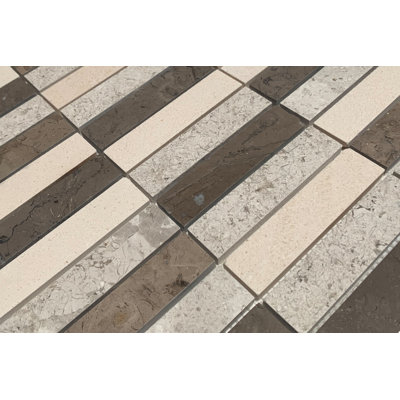 Bloom Stone 1" x 4" Limestone Linear Mosaic Wall & Floor Tile | Wayfair