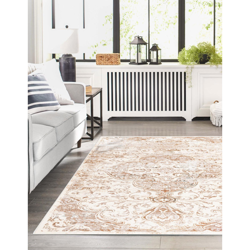Langley Street Alamo Performance Cream Rug & Reviews | Wayfair