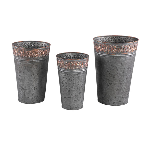 Lily Manor Stalybridge Copper Zinc Pot Detail Round High SV3 | Wayfair ...