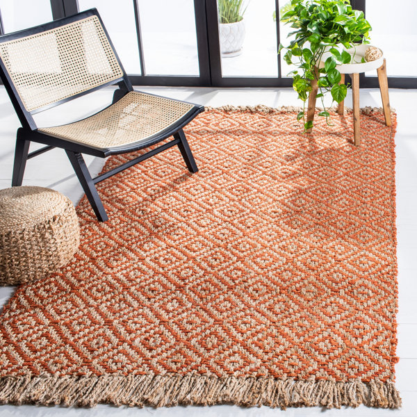 Orange-jute-rug | Wayfair