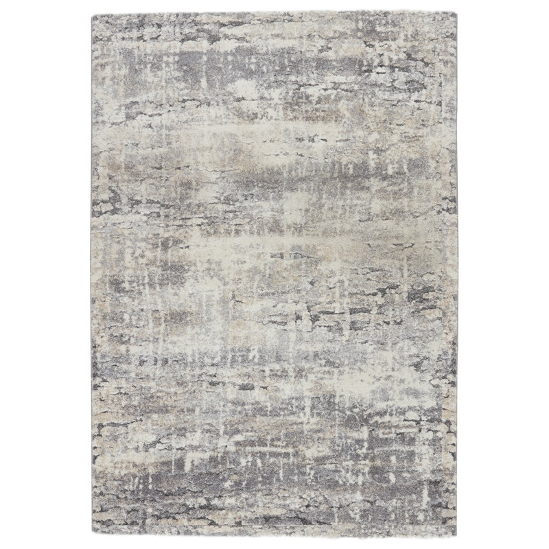 17 Stories Gerwar Gray/Ivory Rug & Reviews | Wayfair