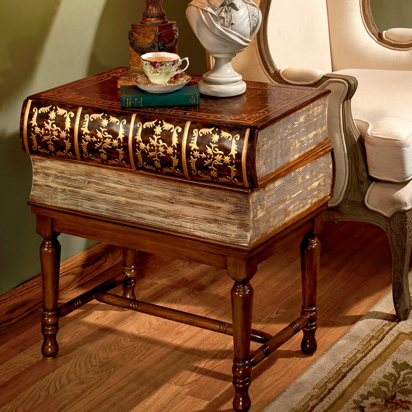 Design Toscano Stacked Books of Shakespeare Wooden Book Side Table ...