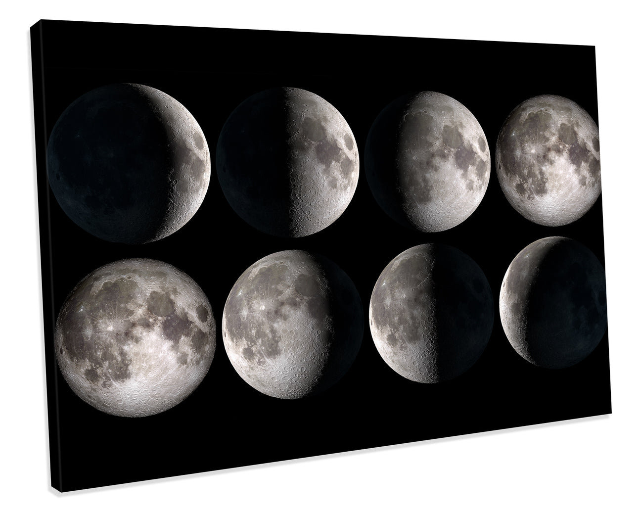 Sugar And Ink Moon Phases Collage Nasa Space - Wrapped Canvas ...