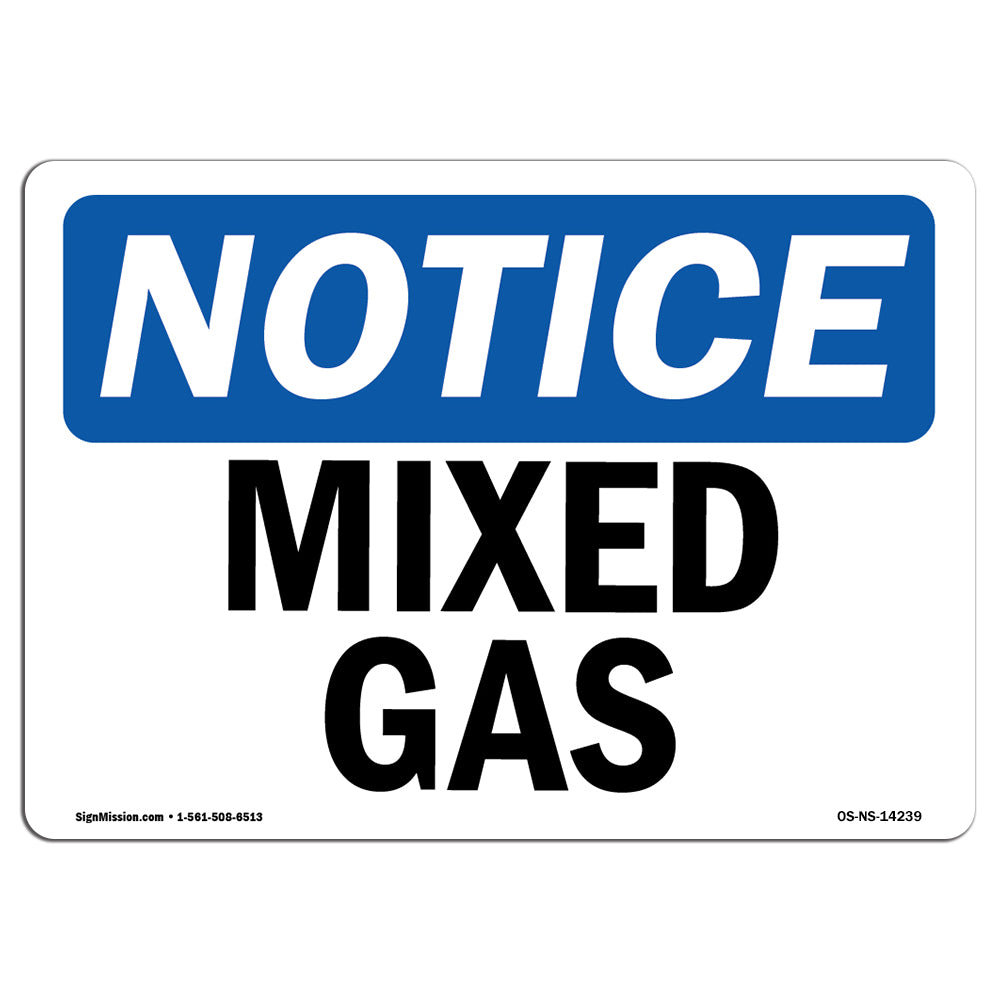 SignMission Osha Notice Mixed Gas Sign | Wayfair