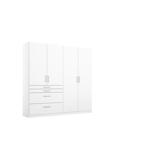 Ebern Designs Jamear 4 Door Wardrobe | Wayfair.co.uk