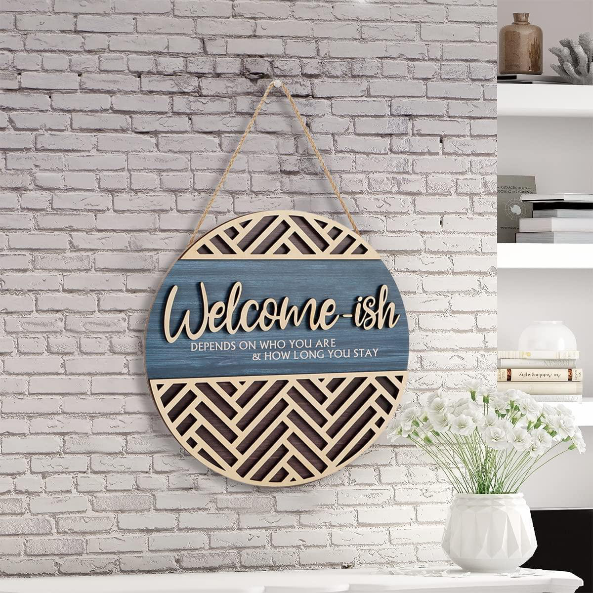 Dovecove Welcome Hanging Sign Wall Décor | Wayfair