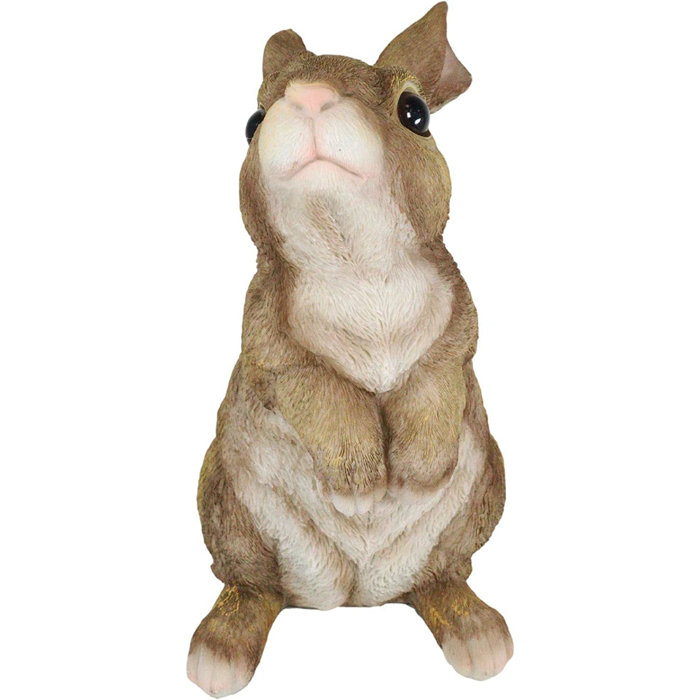 August Grove® Rustic Whimsical Bunny Rabbit Hare Figurine Animal ...