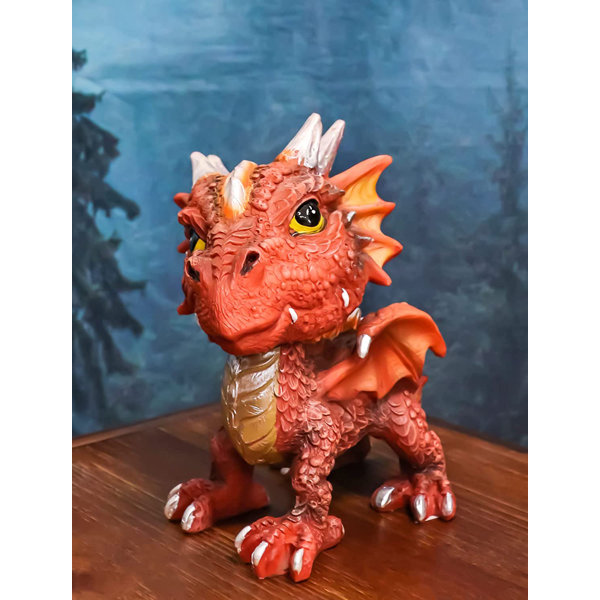 Trinx Xan Xan Red Whimsical Wyrmling Dragon with Flutter Wings ...