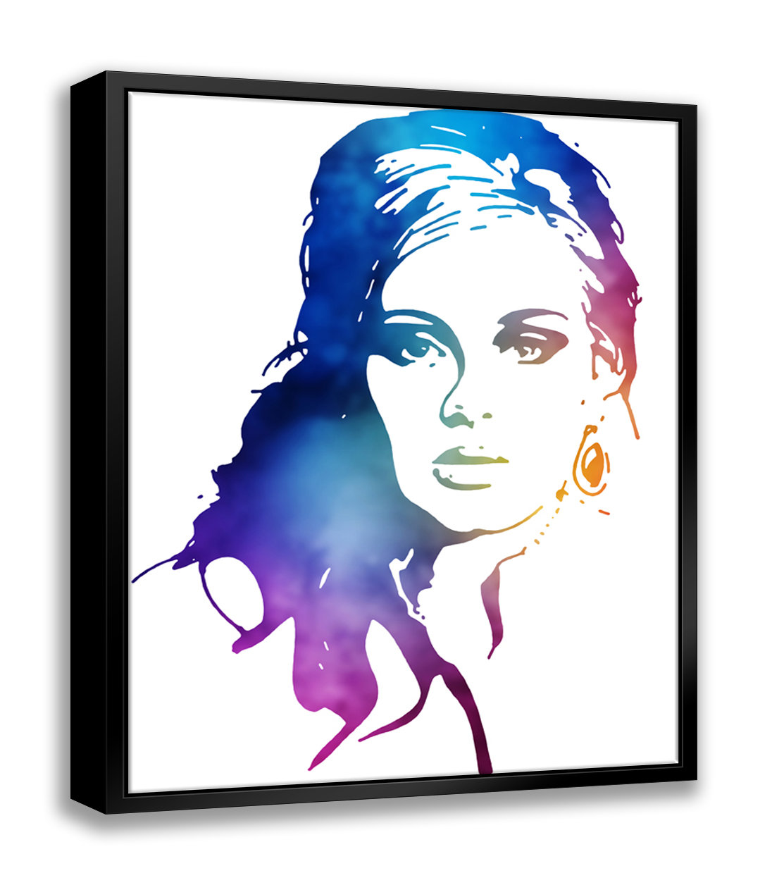 ATX Art Group LLC Adele Pop Art-Giclee on Canvas with Float Frame ...