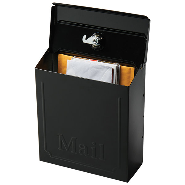 Gibraltar Mailboxes Townhouse Small Vertical Locking Steel Black Wall ...