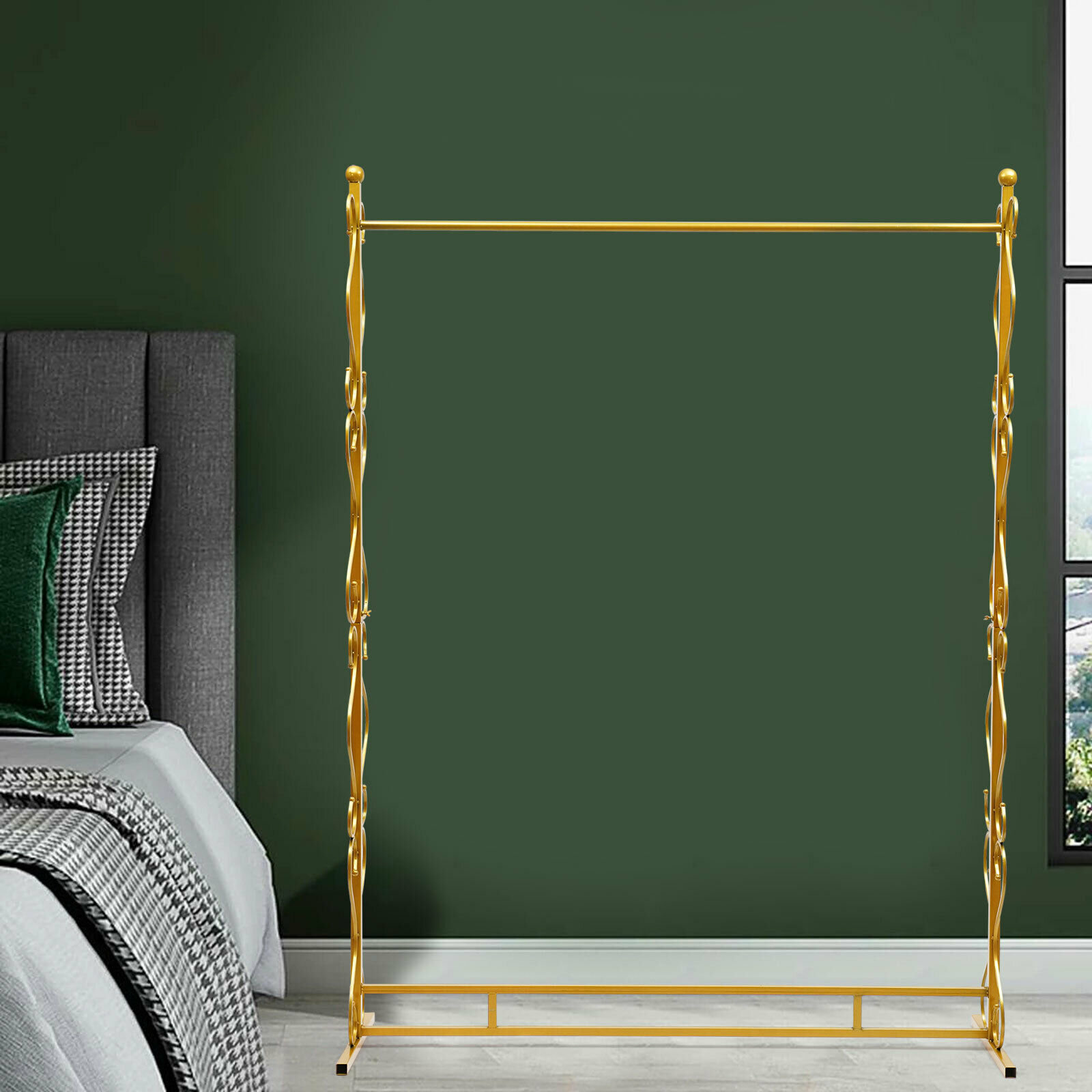 Rosdorf Park Bridley 59.05x17.71x80.7inch Gold Iron Wedding Dress ...