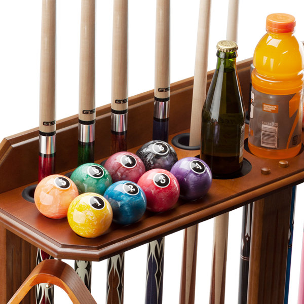 GSE Games & Sports Expert 10 Billiard Pool Cue Stick Floor Stand Rack ...