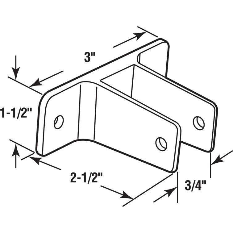 Prime-Line Two Ear Wall Bracket | Wayfair